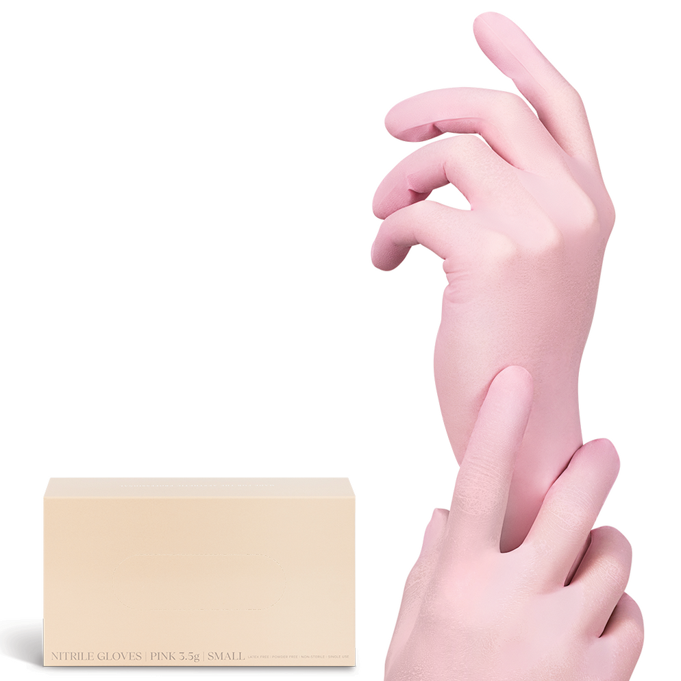 Pink Nitrile Gloves By Aesthetic Pro 3.5g - Box of 100 — Medical ...
