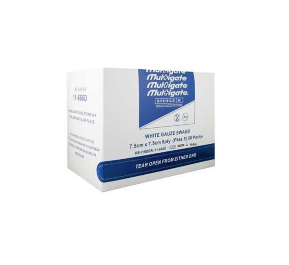 Gauze Swabs - Sterile - 7.5cm - 50pcs – Medical Aesthetic Supplies